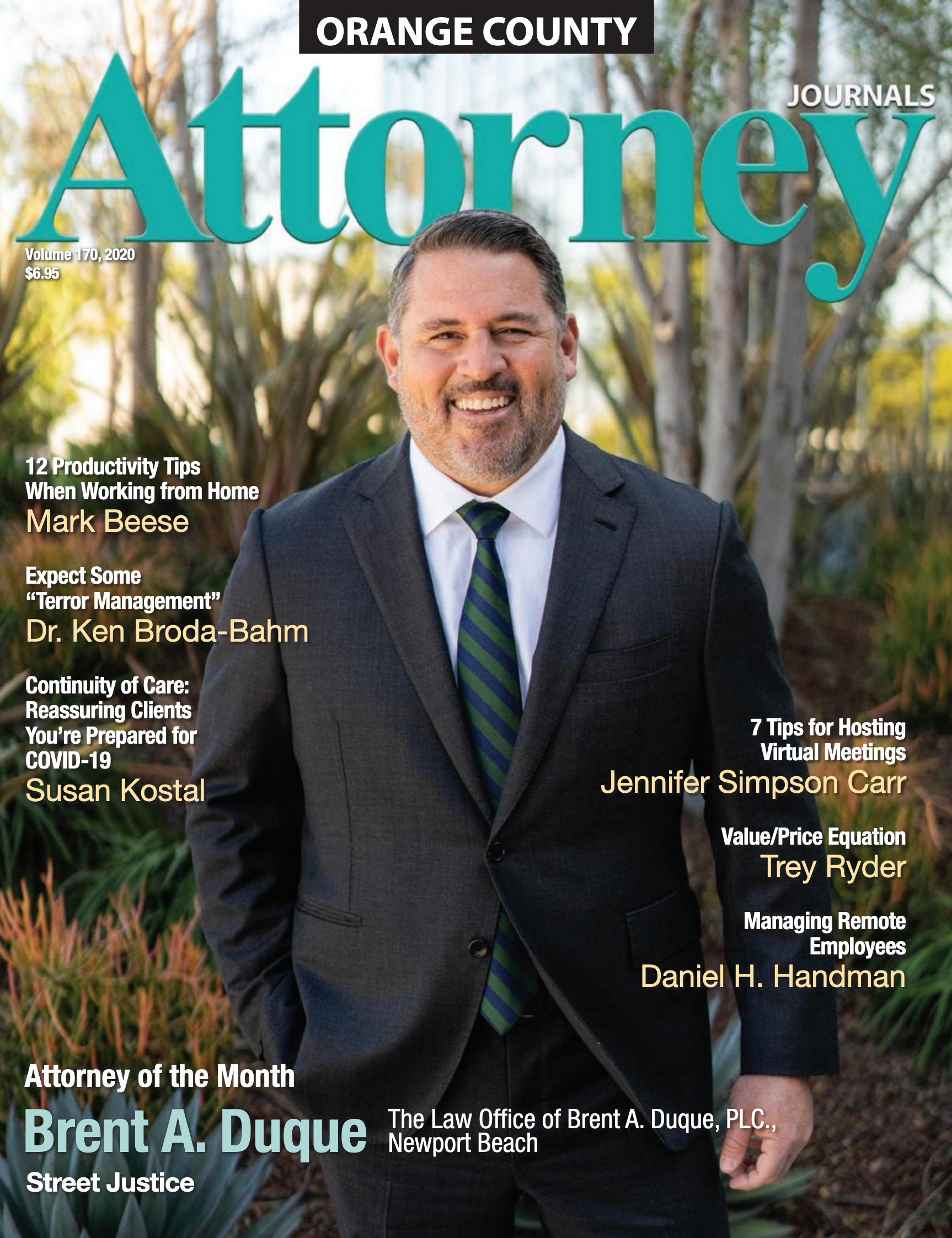 Orange County Attorney of the Month - Brent A. Duque